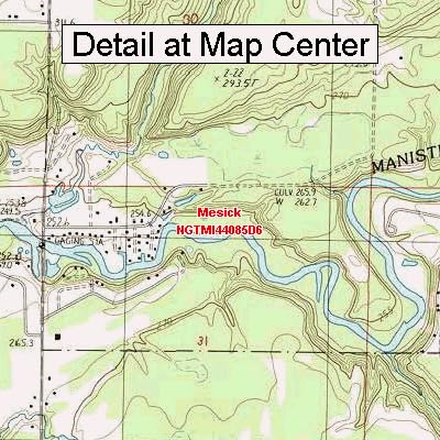 Amazon.com : USGS Topographic Quadrangle Map - Mesick, Michigan (Folded ...