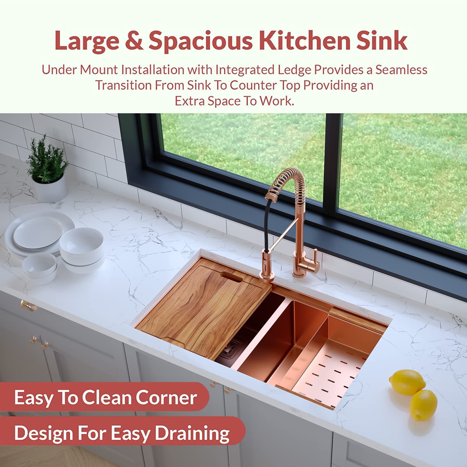 Unique Design Of Copper Undermount Sink Kitchen