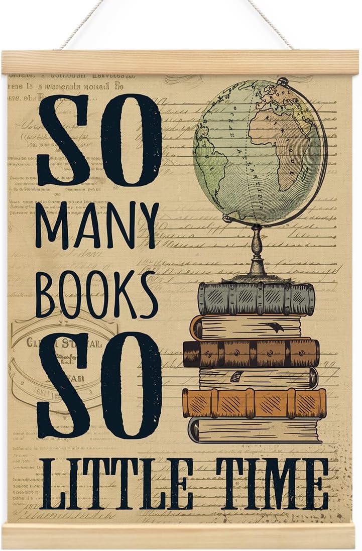Amazon.com - BIWSHA Retro Books Poster Hanger Frame 12x16 Inch,So Many ...