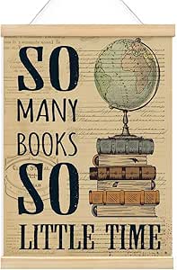 Amazon.com - BIWSHA Retro Books Poster Hanger Frame 12x16 Inch,So Many ...