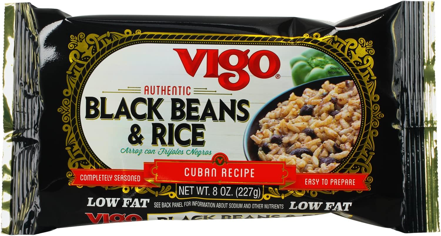 Amazon.com : Vigo Authentic Black Beans & Rice, Low Fat, 8oz (Black ...