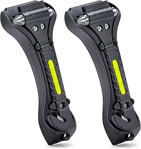 Amazon.com: THINKWORK Car Window Breaker, Glass Breaker, Window Breaker Seatbelt Cutter, 2-in-1 ...