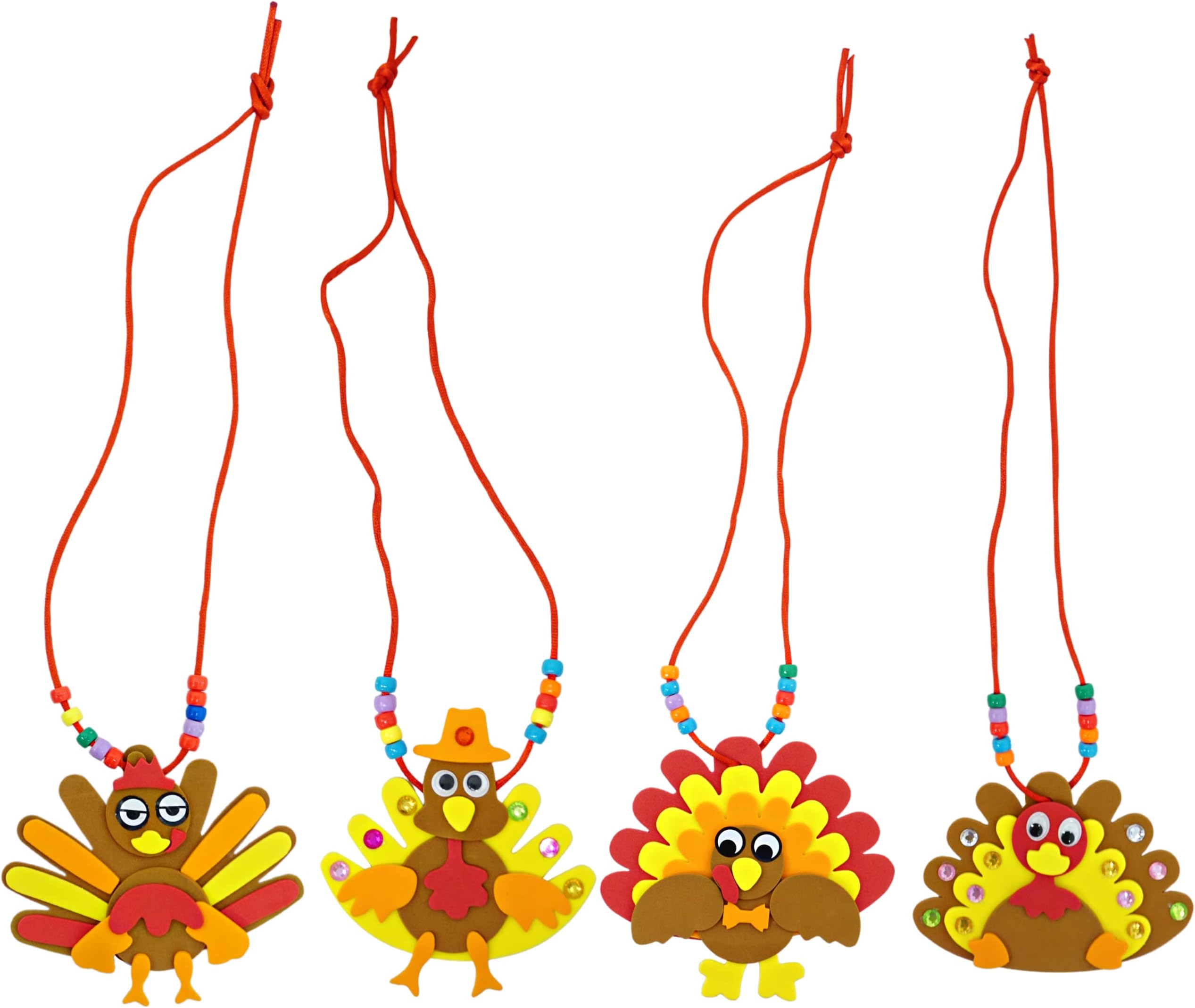 Amazon.com: Amscan 3 Pack Thanksgiving Turkey Craft Kit | Makes 12 ...
