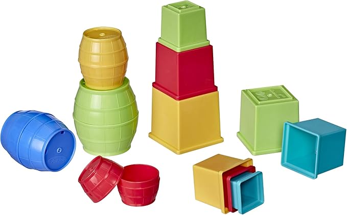 Amazon.com: Playskool Stack and Nest Barrels and Blocks Bundle Toy for ...