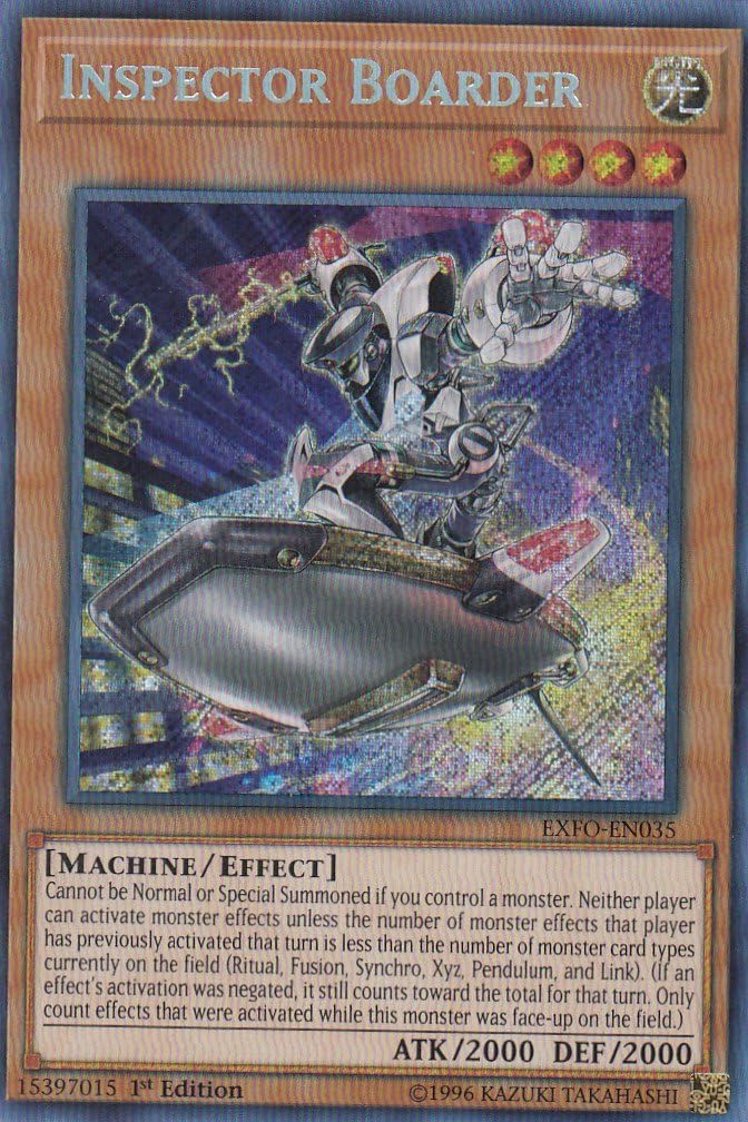 Amazon.com: Yu-Gi-Oh! EXFO-EN035 Inspector Border Unlimited Secret Rare ...