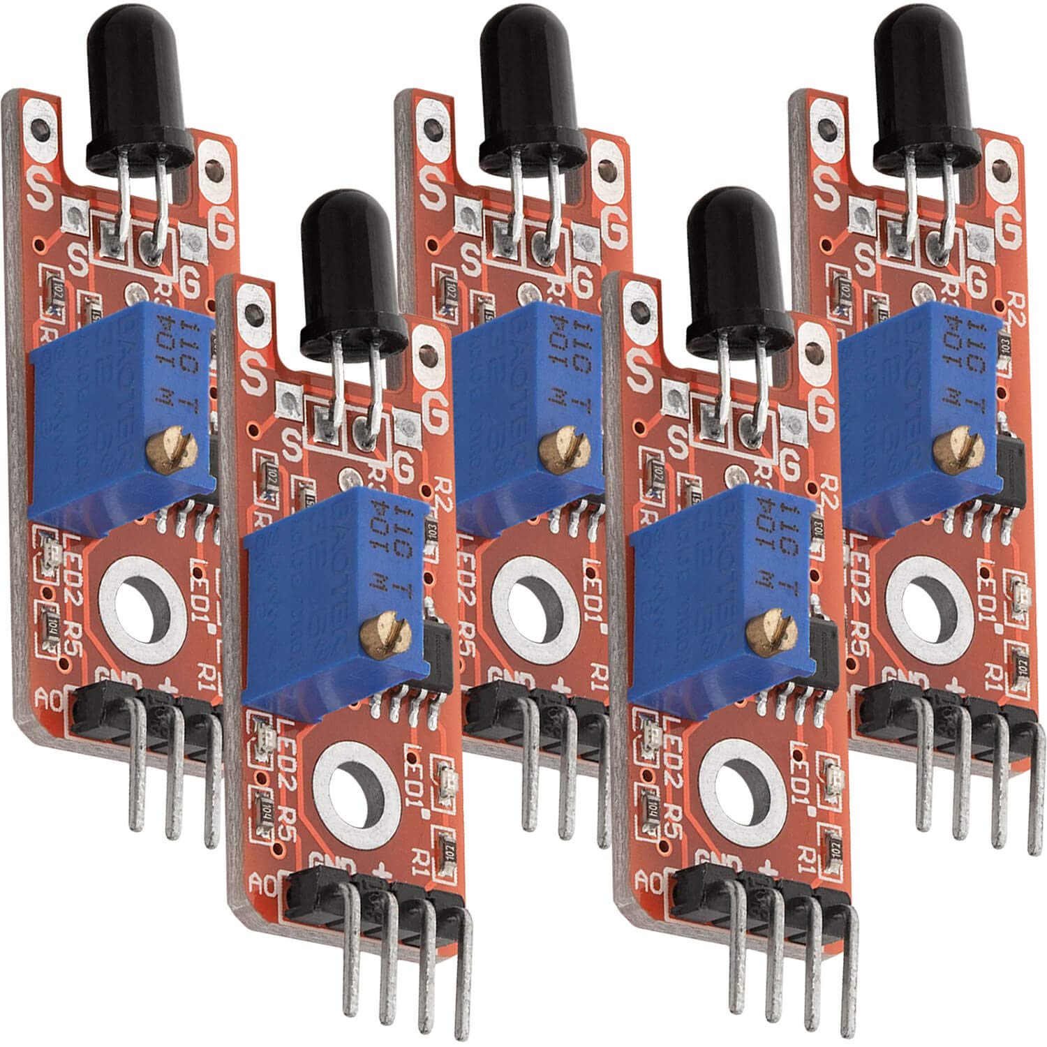 Azdelivery 5 X Ky 026 Capteur De Flamme Module Détecteur Dincendie