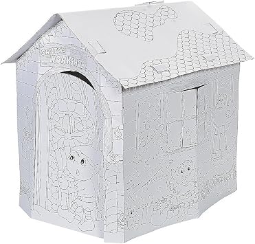 Amazon.com: Fun Express Cardboard Playhouse for Kids Indoor - DIY Santa ...