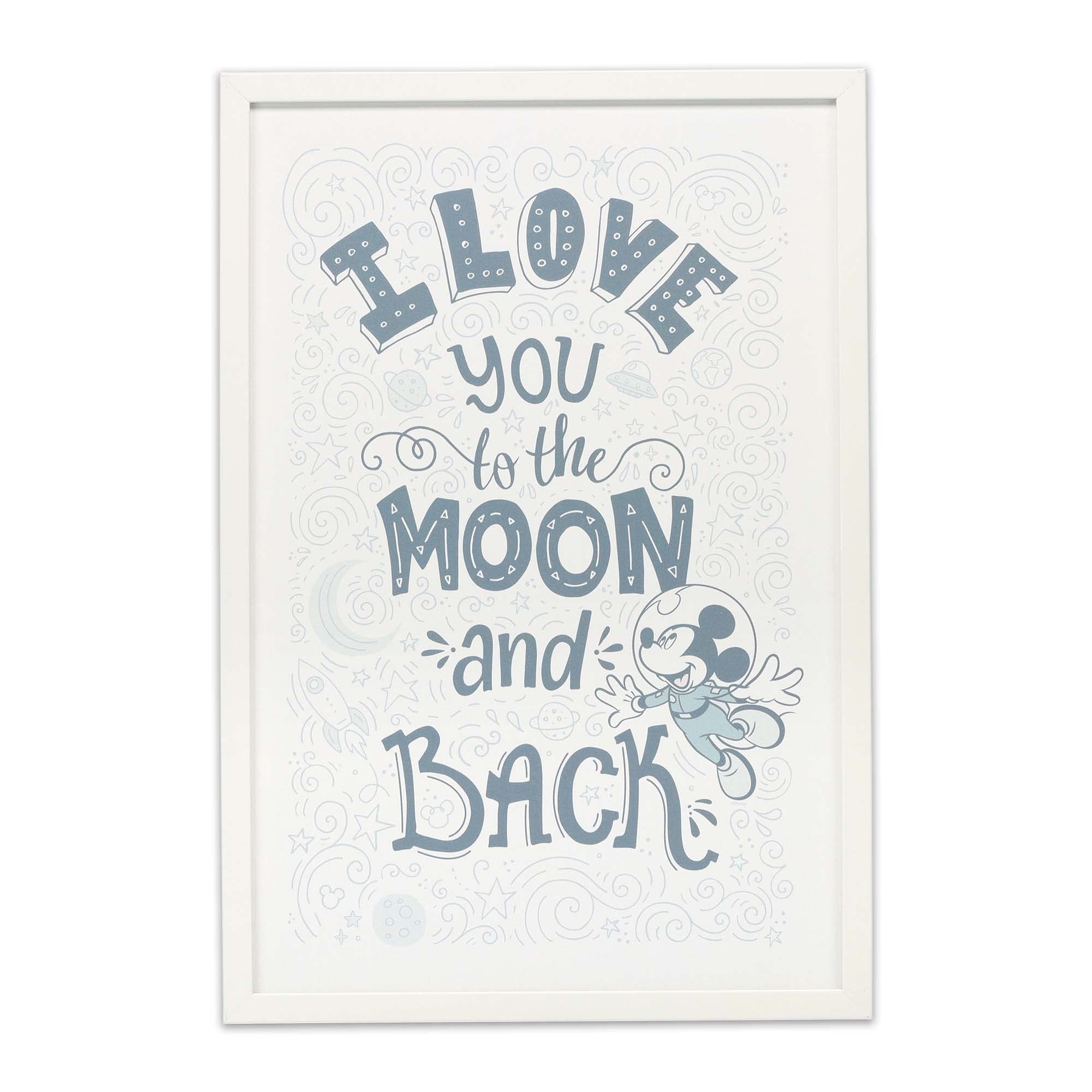 Amazon.com: Disney Mickey Mouse I Love You To the Moon and Back Framed ...
