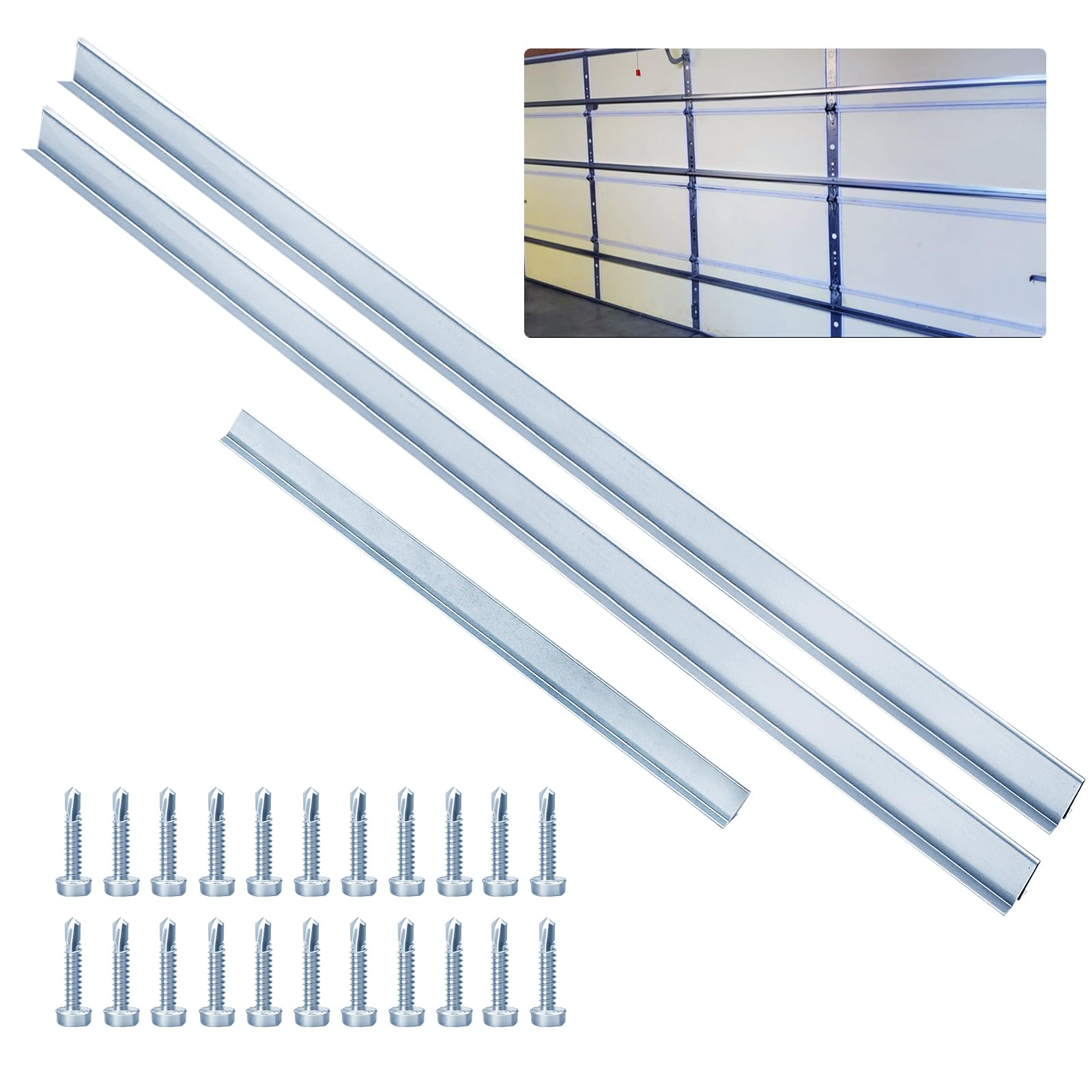 ZUIWAN 1 Set of 16FT Garage Door Strut Support Brace,16' Reinforcement ...