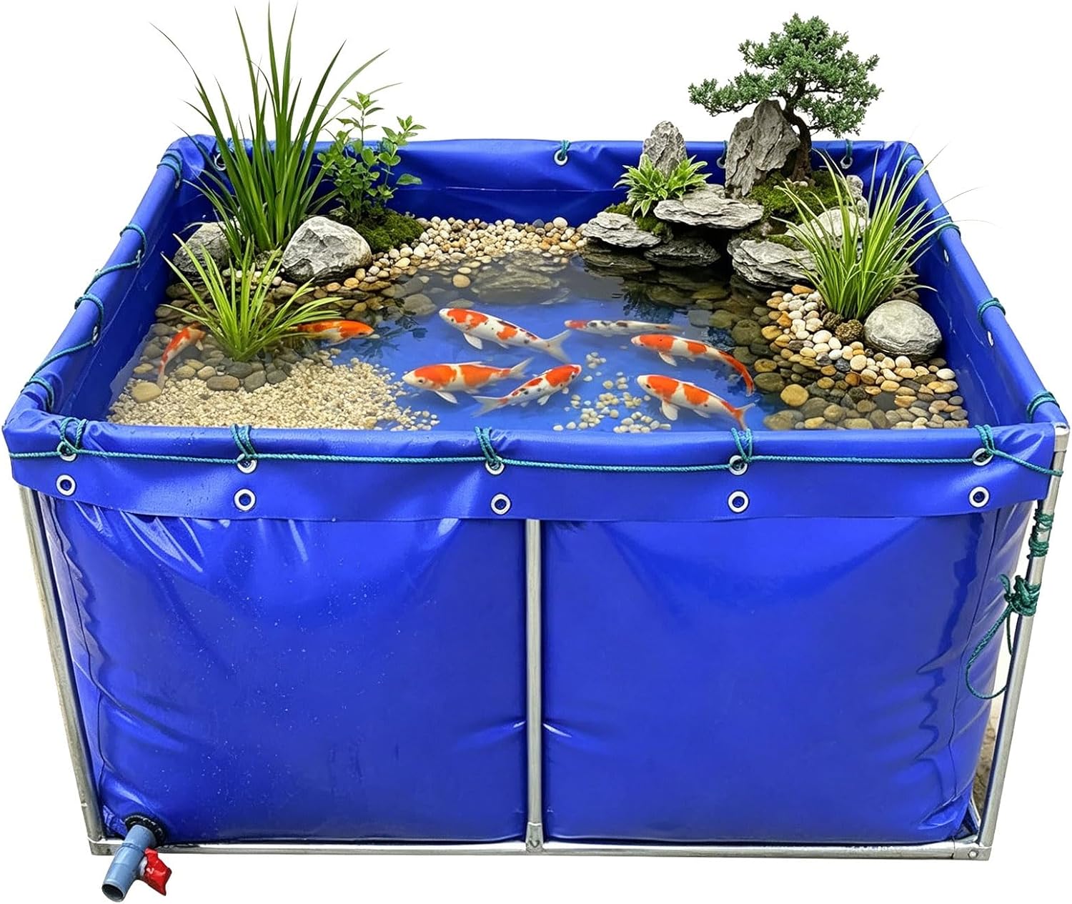 Luyckfrazy Thickened Folding Canvas Fish Pond, Waterproof Tarpaulin ...