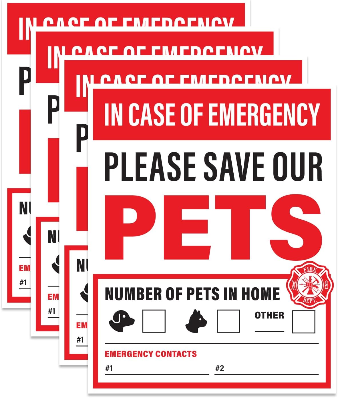 Amazon.com: Save A Pet Sticker 1st Responder Emergency Dog Cat Bird ...