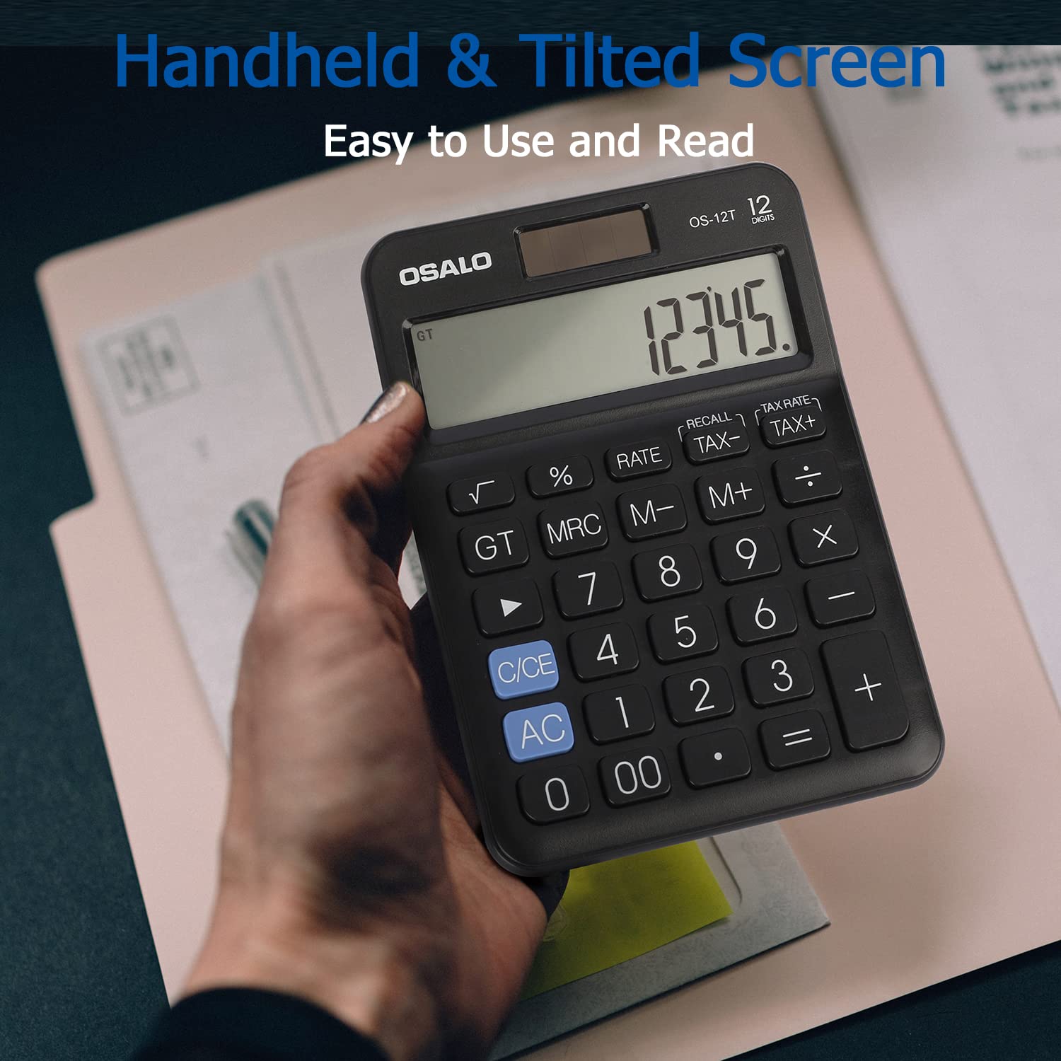 Snapklik.com : Pocket Small Size Desk Calculator, 12 Digit Large LCD ...