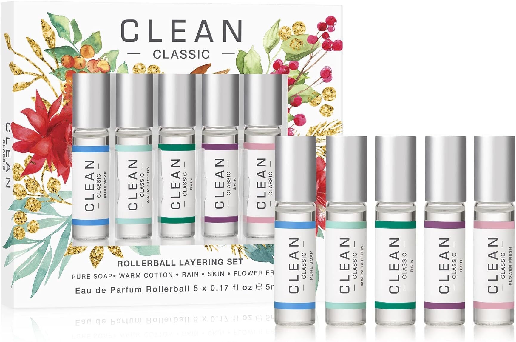 Amazon.com: CLEAN CLASSIC Eau de Parfum Rollerball Fragrance Gift Set ...