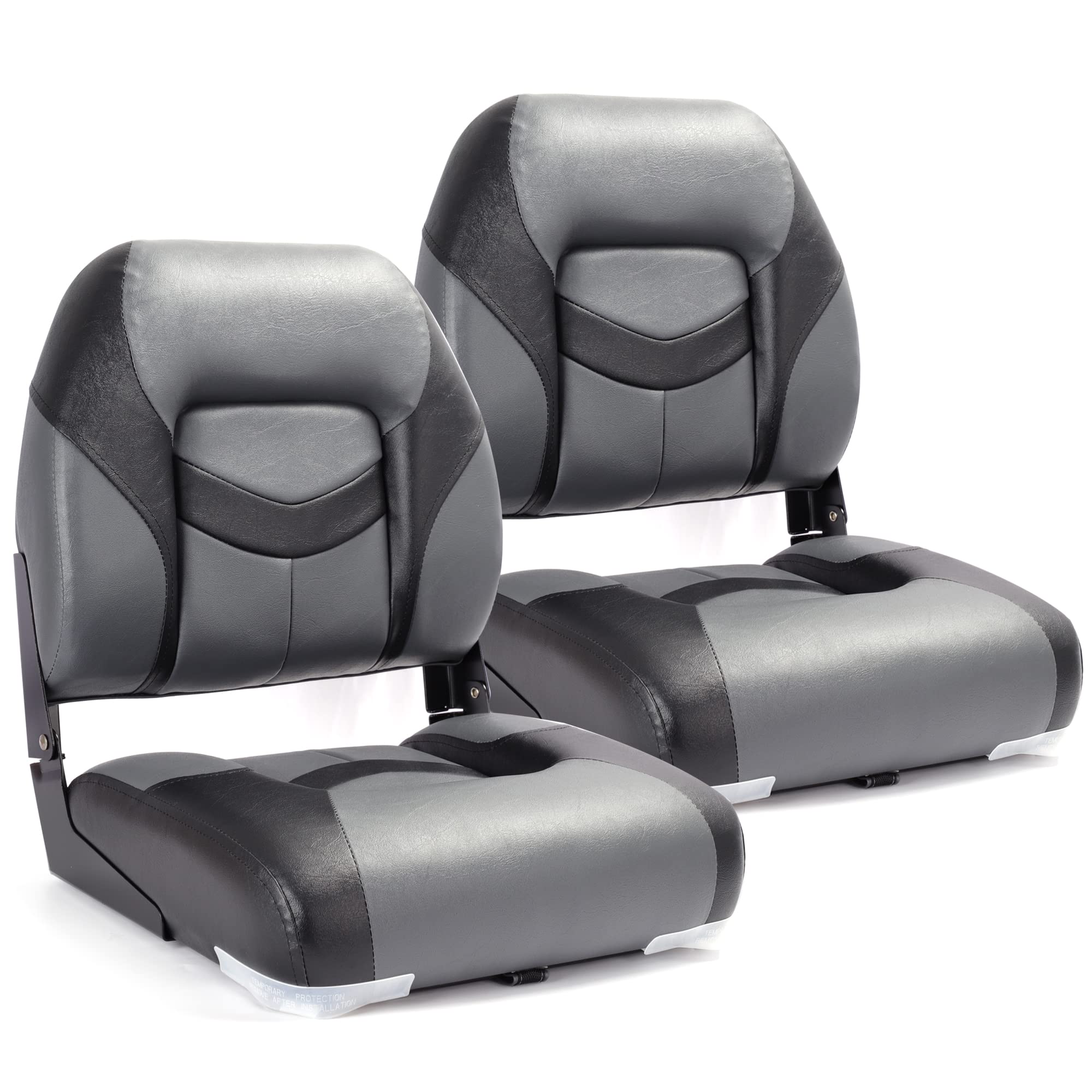 SUNDGORA Premium Marine Low Back Folding Boat Seat,Stainless Steel ...