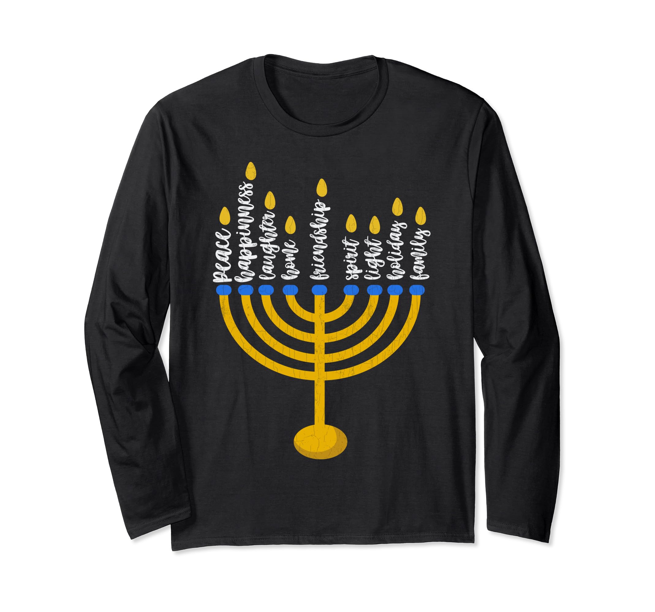 Amazon.com: Hanukkah Facts Funny Jewish Jew Family Lover Graphic Long ...