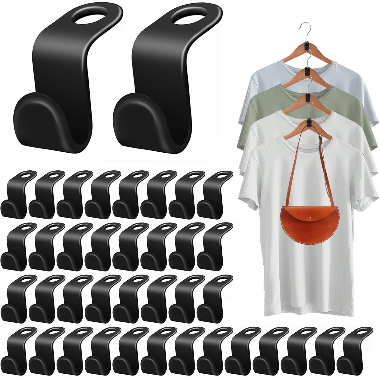 Amazon.com: JIDAVN 50Pcs Clothes Hanger Connector Hooks Hanger Space ...