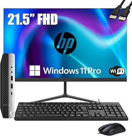 Amazon.com: HP ProDesk 600 G3 Mini Desktop Computer PC with 21.5" FHD ...