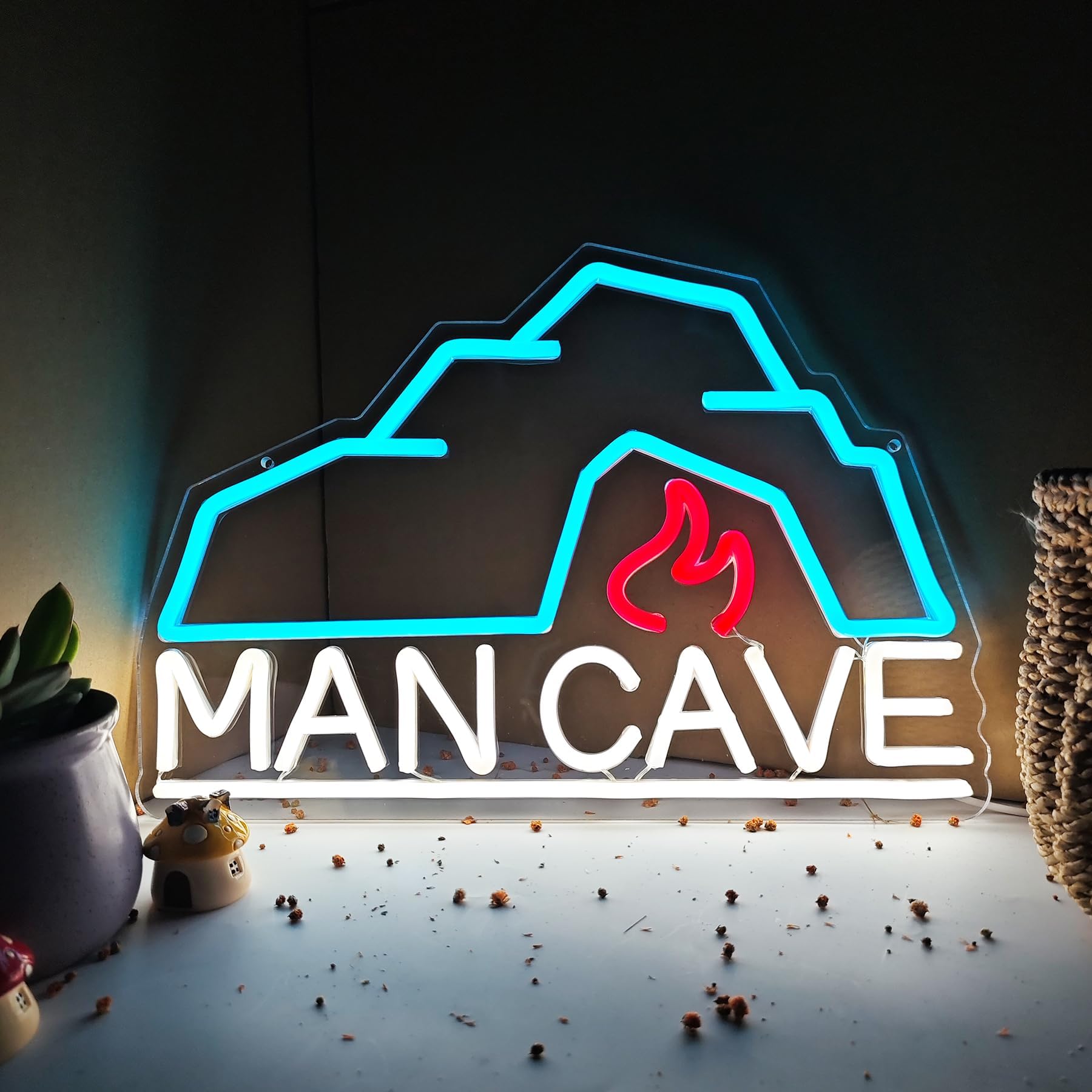 Amazon.com: Man Cave LED Neon Sign Vintage Inspired Retro Wall Decor ...