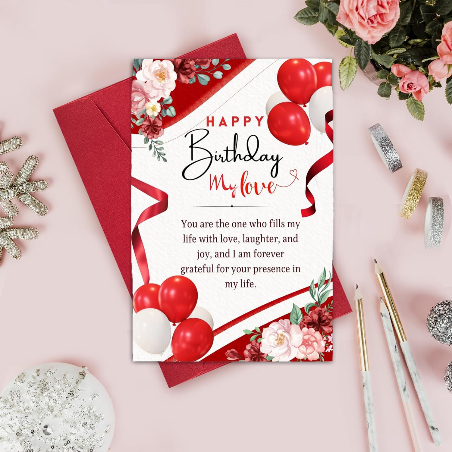 Happy Birthday Greetings Card For Lover Romantic Cute Happy Birthday