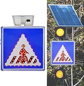 Amazon.com: PBZVRFHYM 24 x 24 inch Pedestrian Crossing Aluminum Sign ...