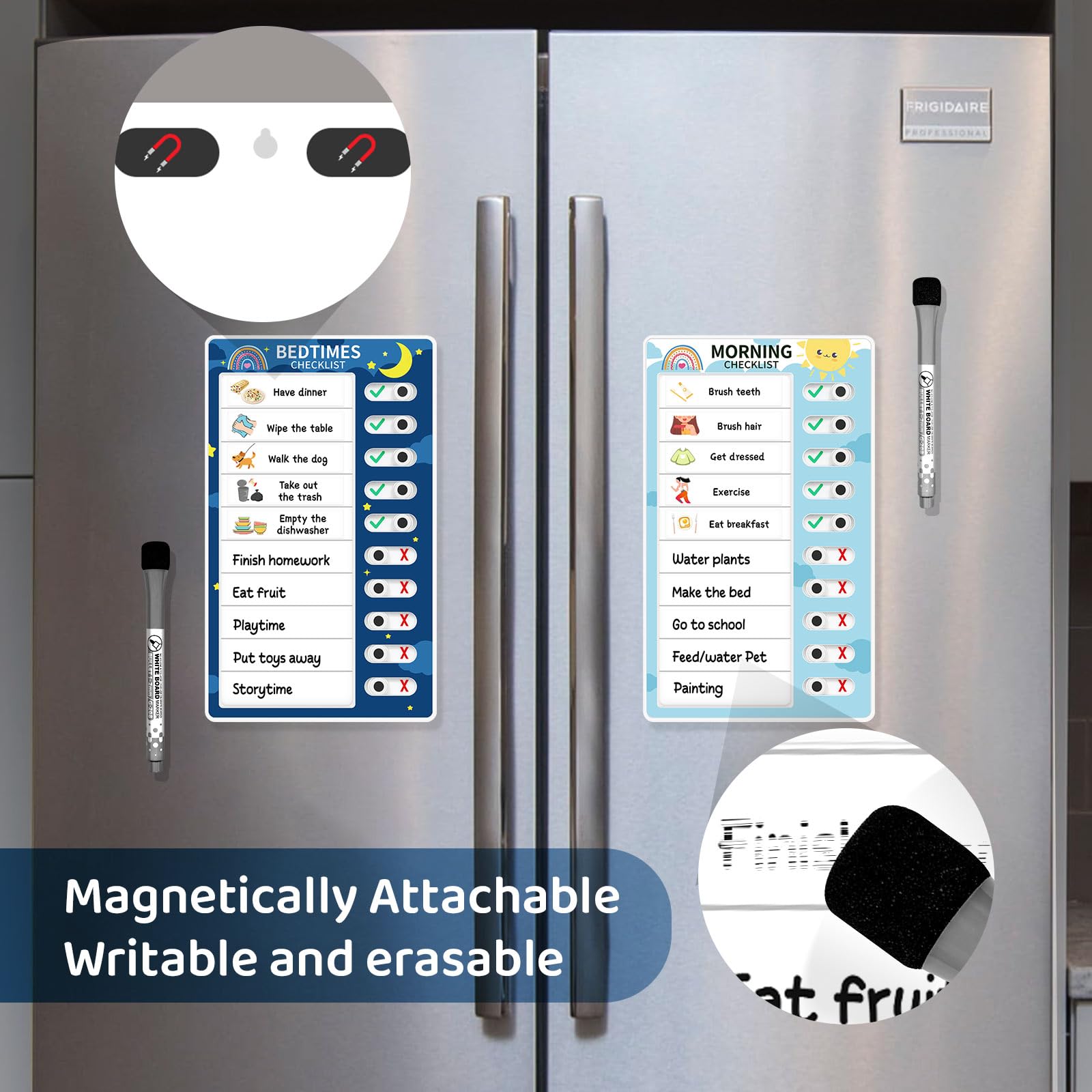 Snapklik.com : Chore Chart For Kids: Dry Erase Visual Schedule ...