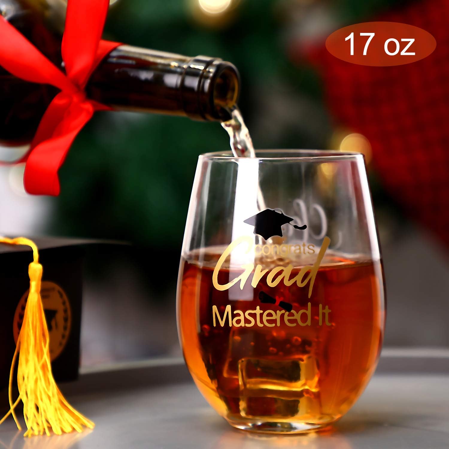 Buy 2022 Graduation Wine Glass Goblet Funny College Graduation Glass ...