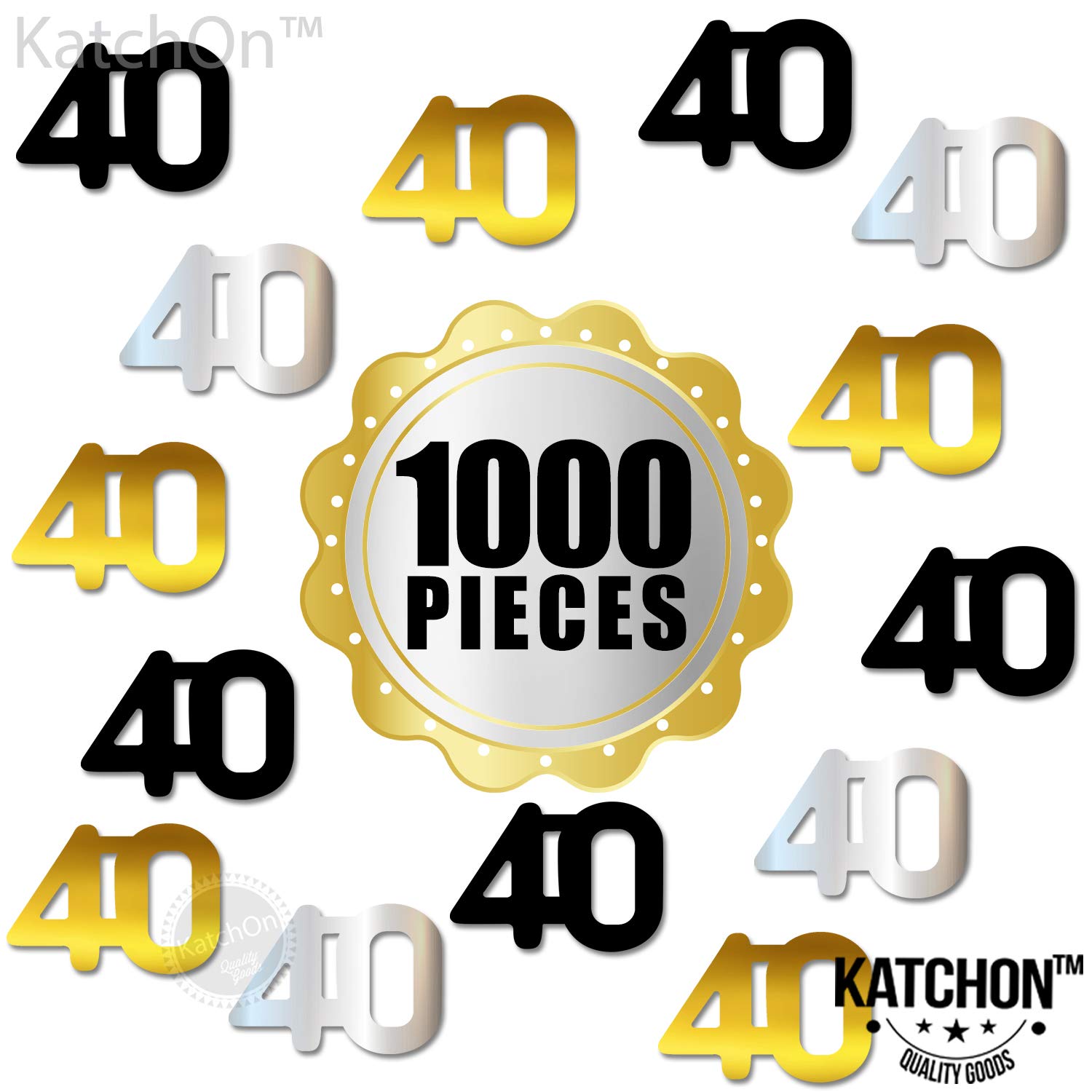 Buy 40th Birthday Decorations For Men - 40 Year Old Confetti 1000 Pcs ...