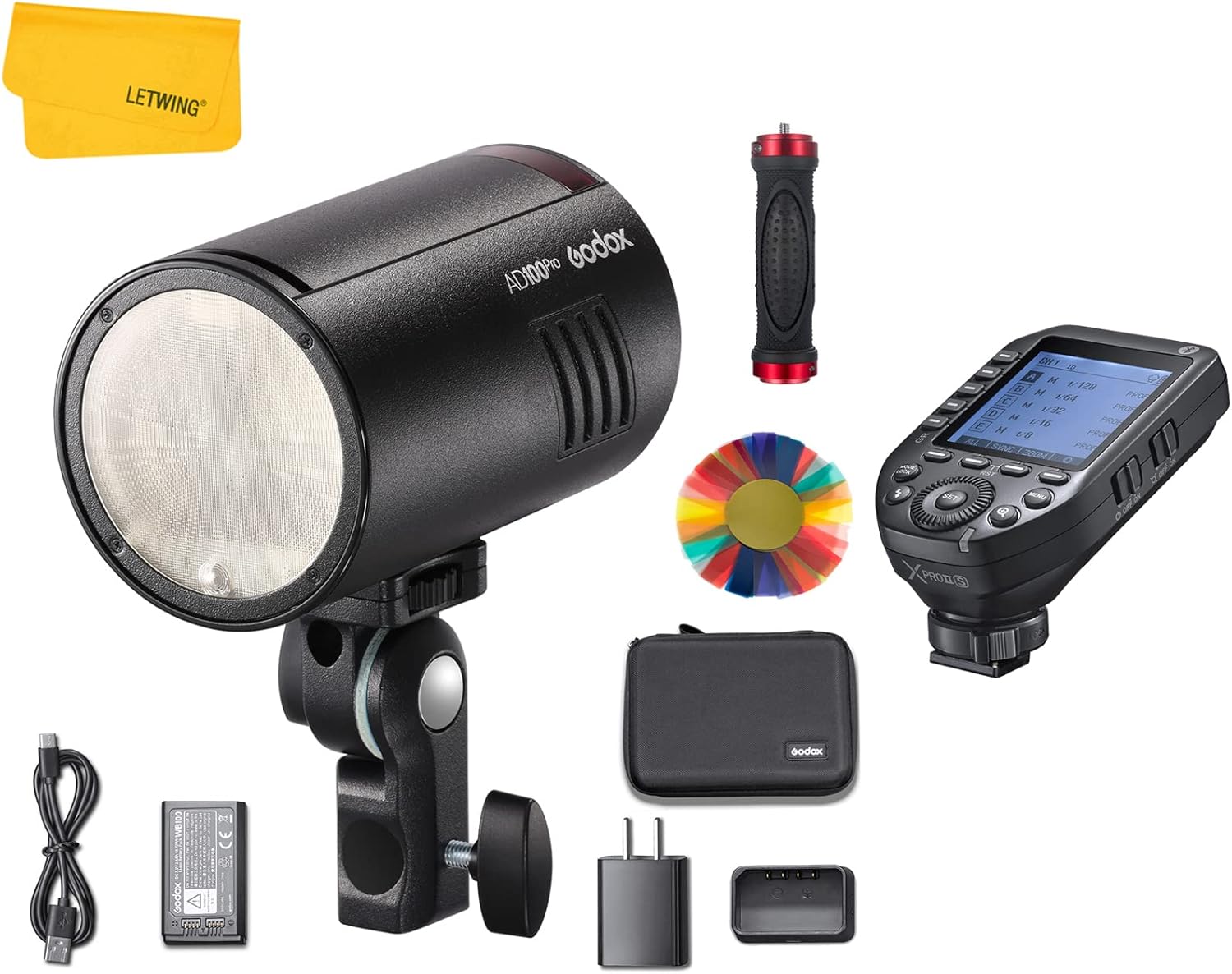 Amazon.com : Godox AD100Pro Flash Monolight, 100W 2.4G Wireless HSS 1 ...