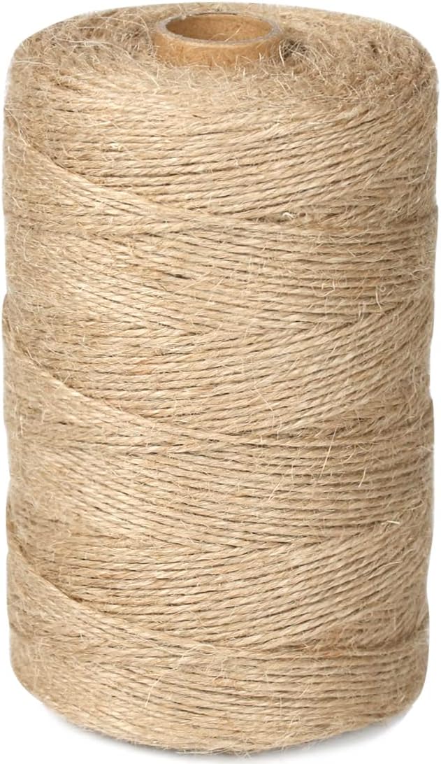 Amazon.com: 1100 Ft Natural Jute Twine String 2mm 3ply Thin Ribbon Hemp ...