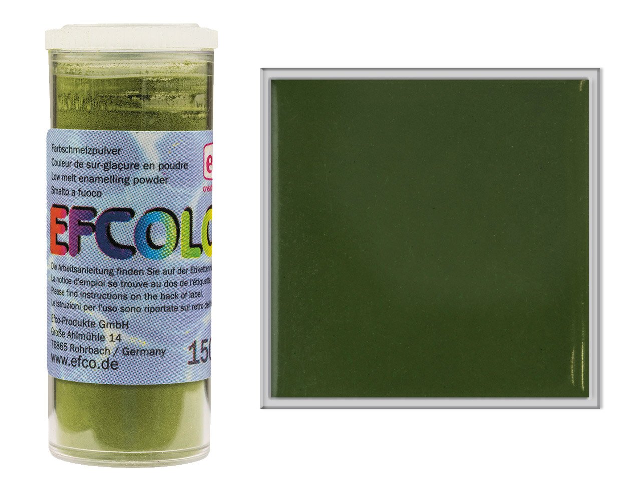 EFCOLOR 10 ml Opaque Low Temperature Enamelling Powder, Olive : Amazon ...