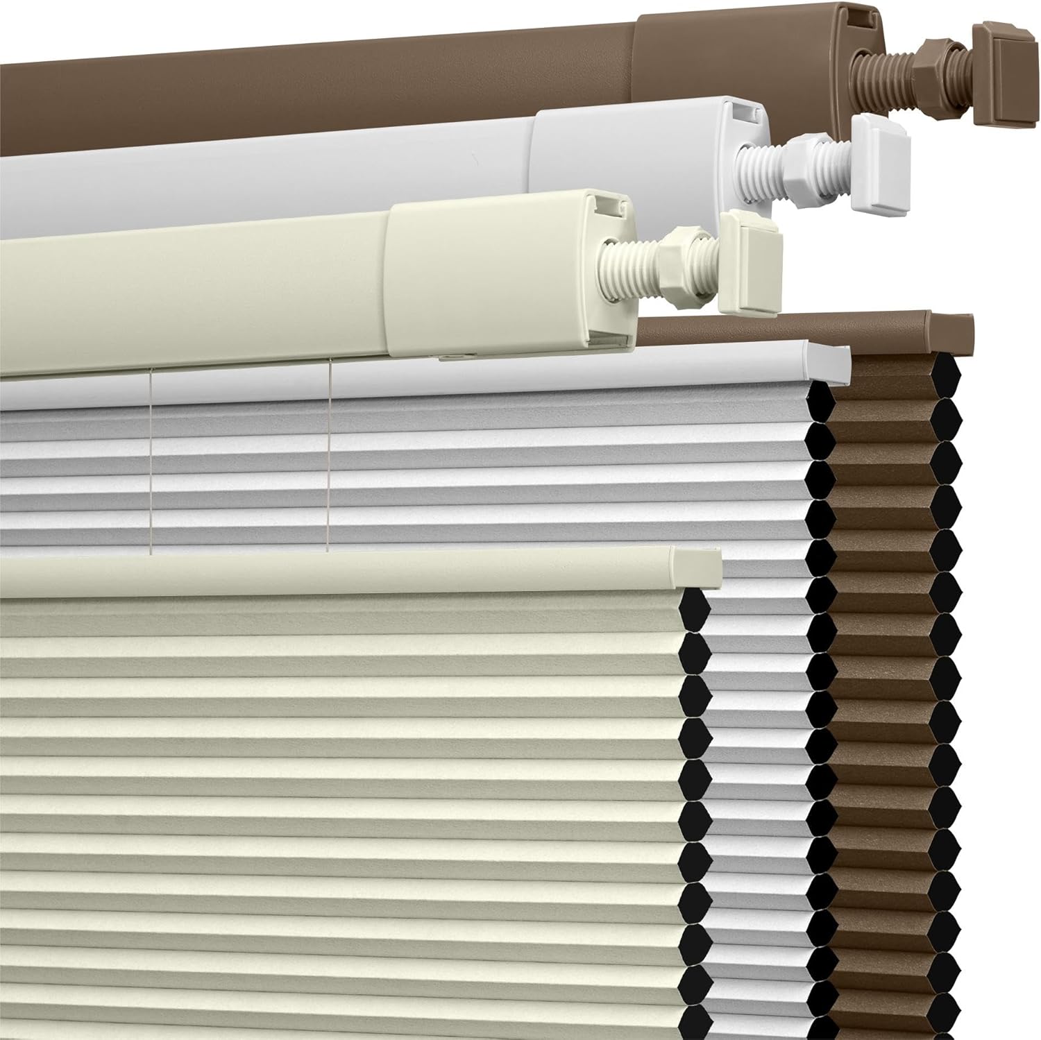 Amazon.com: Boolegon No Drill No Tools Cellular Shades Top Down Bottom ...