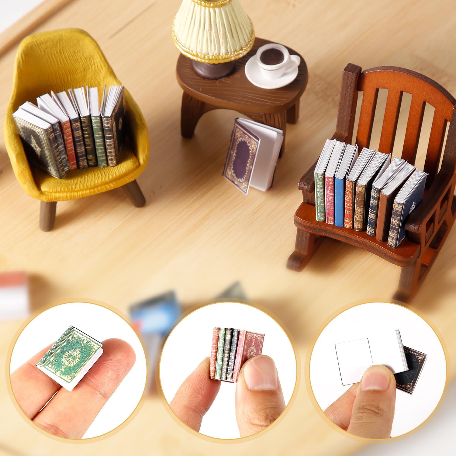51 libros en miniatura, a escala 112, libros surtidos de casa de ...