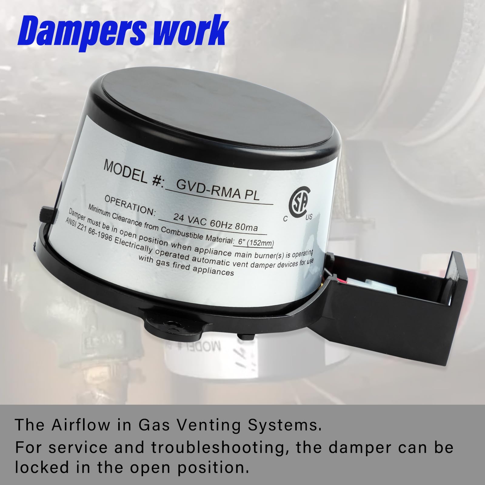 Snapklik.com : 46491600 GMA-PL Boiler Damper Motor Assembly Replaces ...