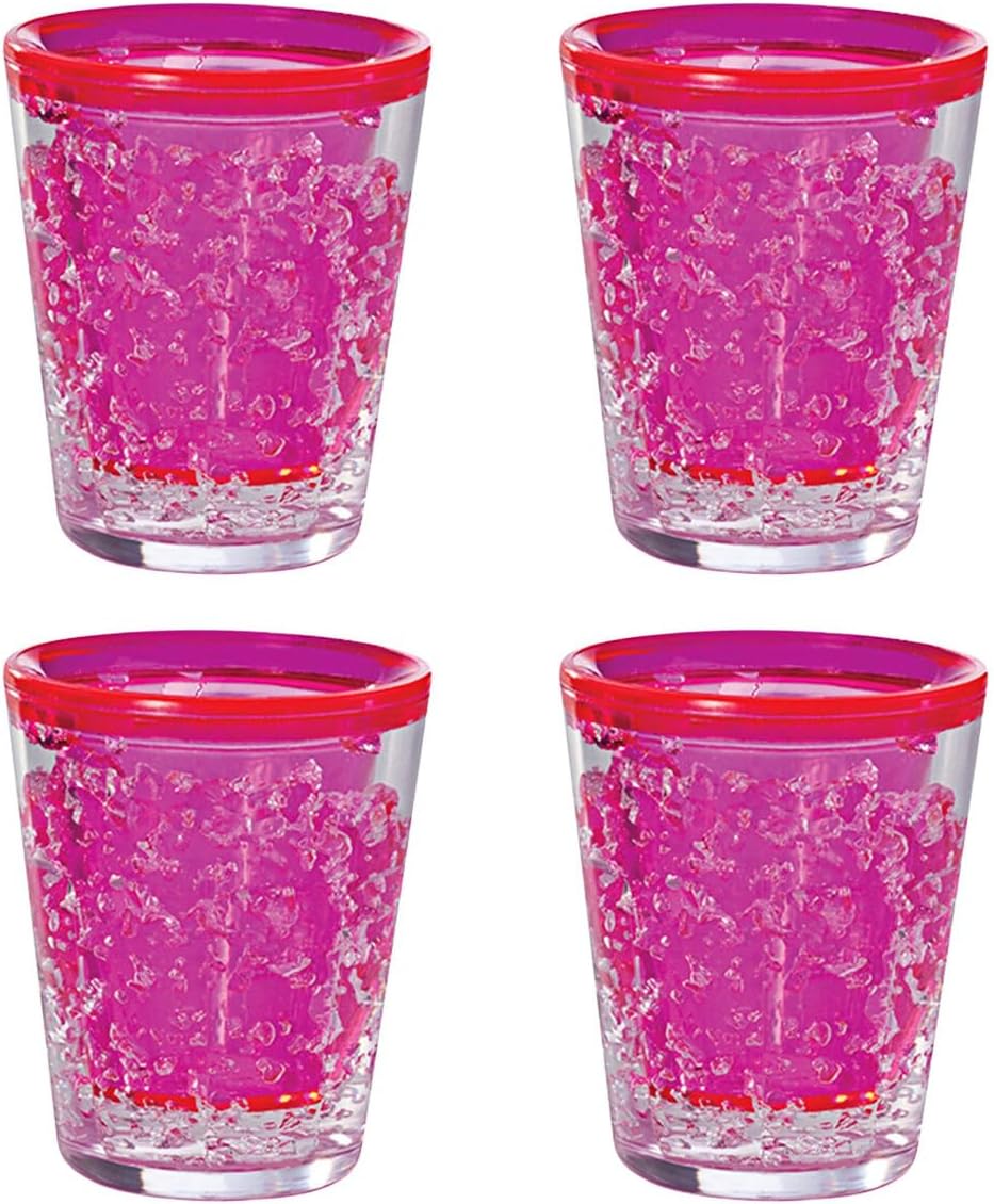 Valchemist Pink Shot Glasses Bachelorette Party Cups Set of 4 Freezable ...