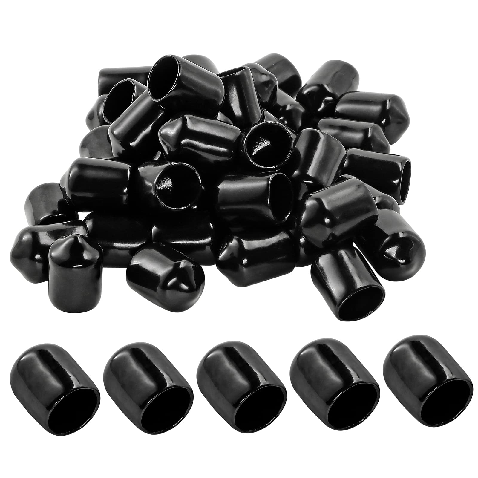 Snapklik.com : Jamiikury 60PCS Rubber End Caps 9.5mm ID Vinyl Flexible ...