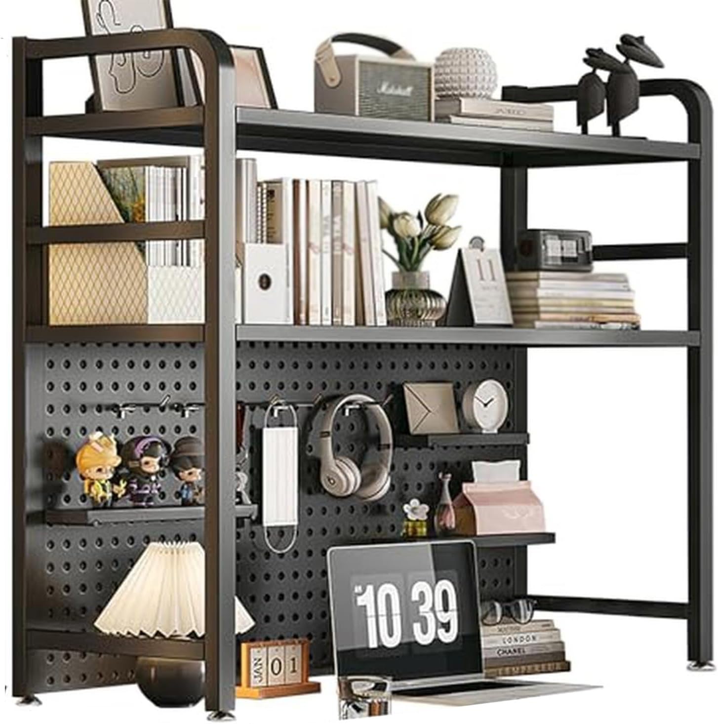 Amazon.com: Computer Desktop Bookshelf, 3 Tier Desktop Organizers ...