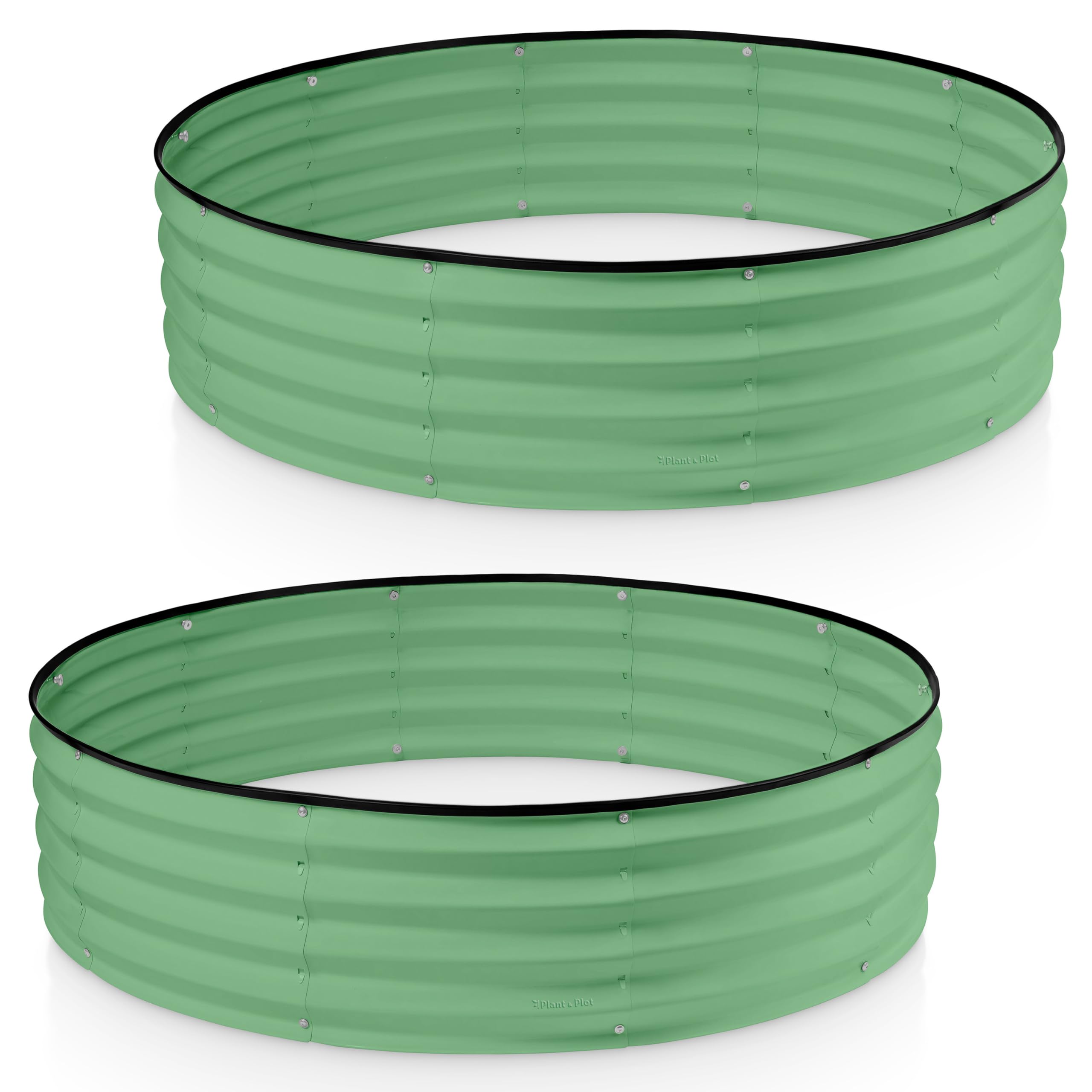 Amazon.com: Round Galvanized Raised Garden Bed // 4×4×1 ft (2-Pack ...