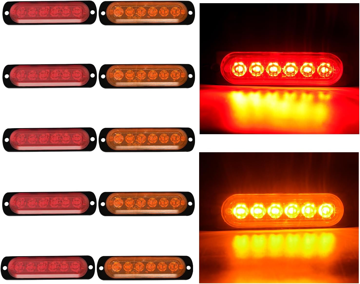Amazon.com: GZ5CG Led Clearance Light Side Marker Lights 10Pcs Red ...