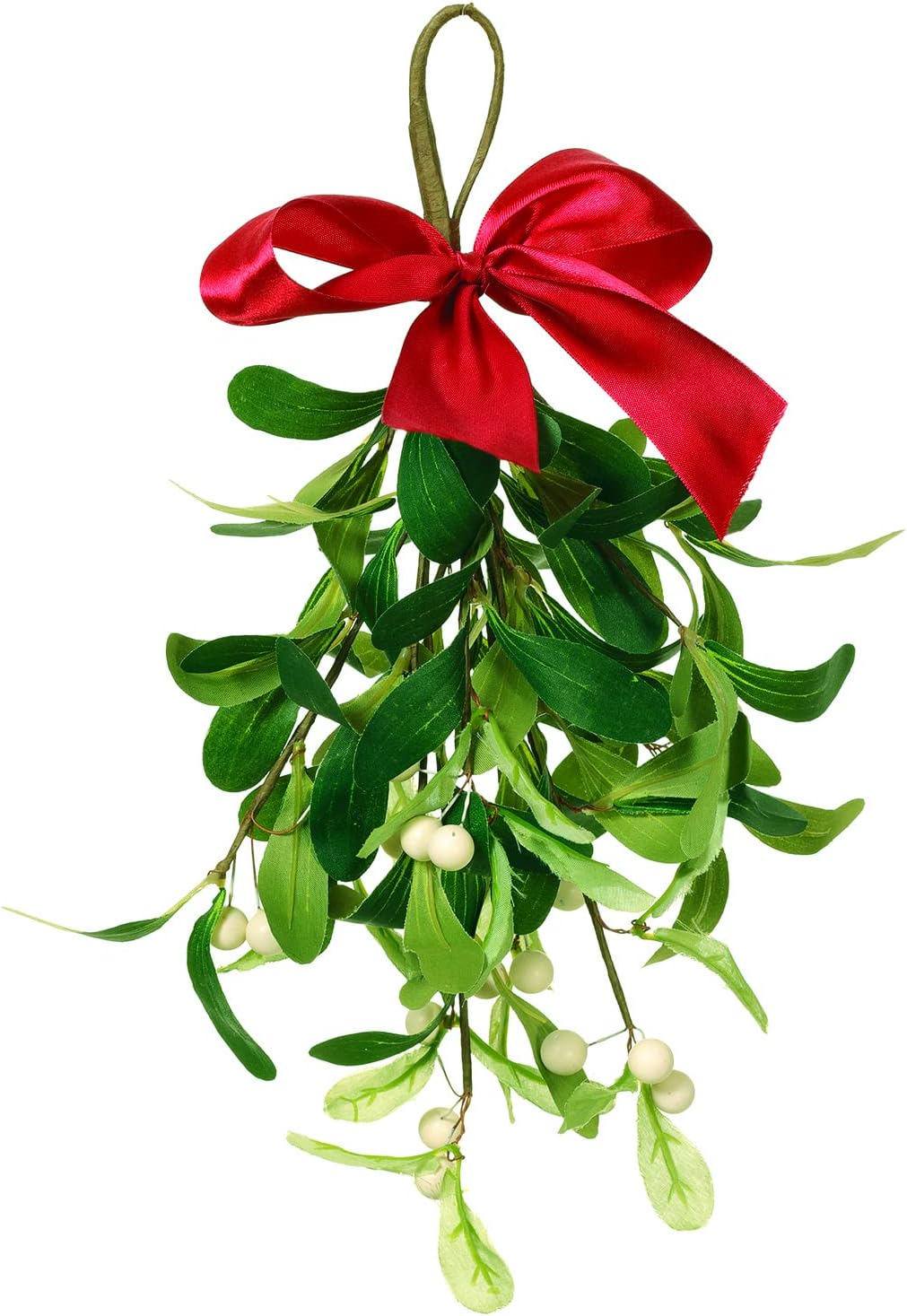 TenWaterloo Christmas Mistletoe Decoration 13 Inches High - Artificial ...