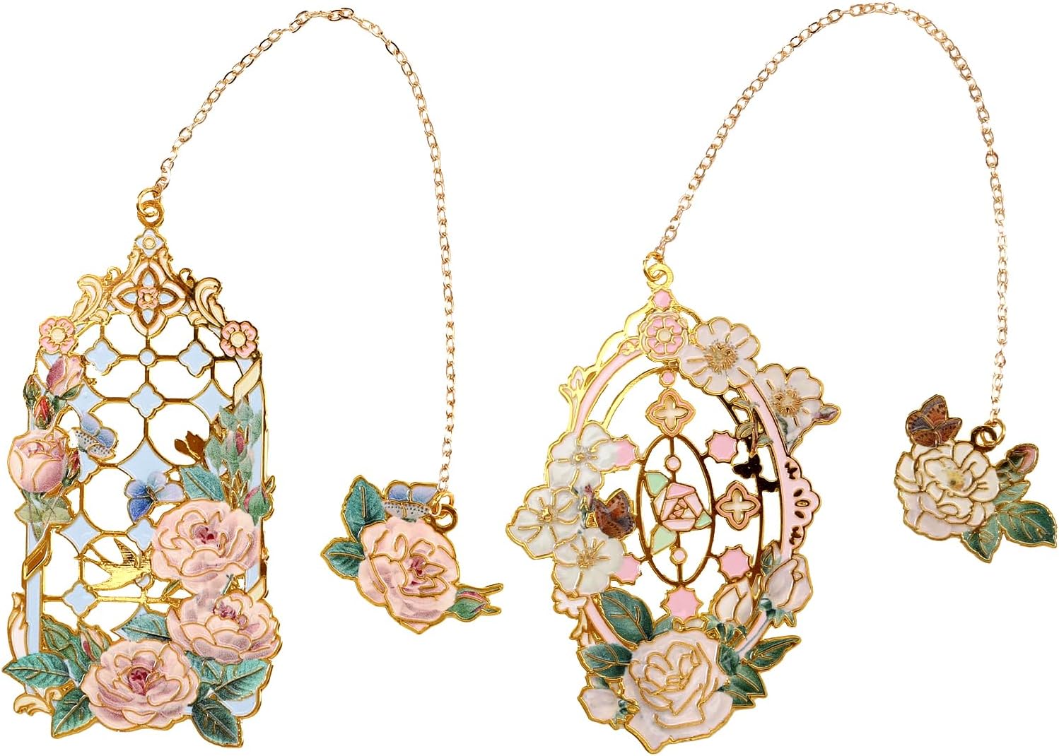 Amazon.com: Metal Bookmarks 2 PCS, Uideyvi Beautiful Bookmarks for ...