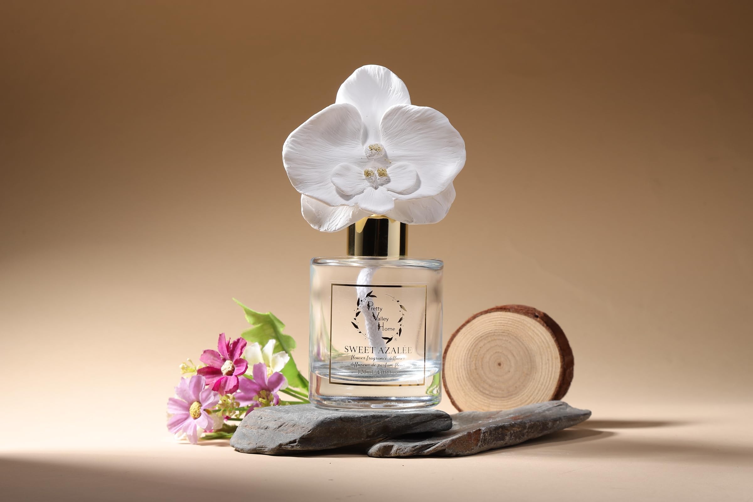 Amazon.com: Pretty Valley Home Fragrance Diffuser Gypsum Flower- White ...