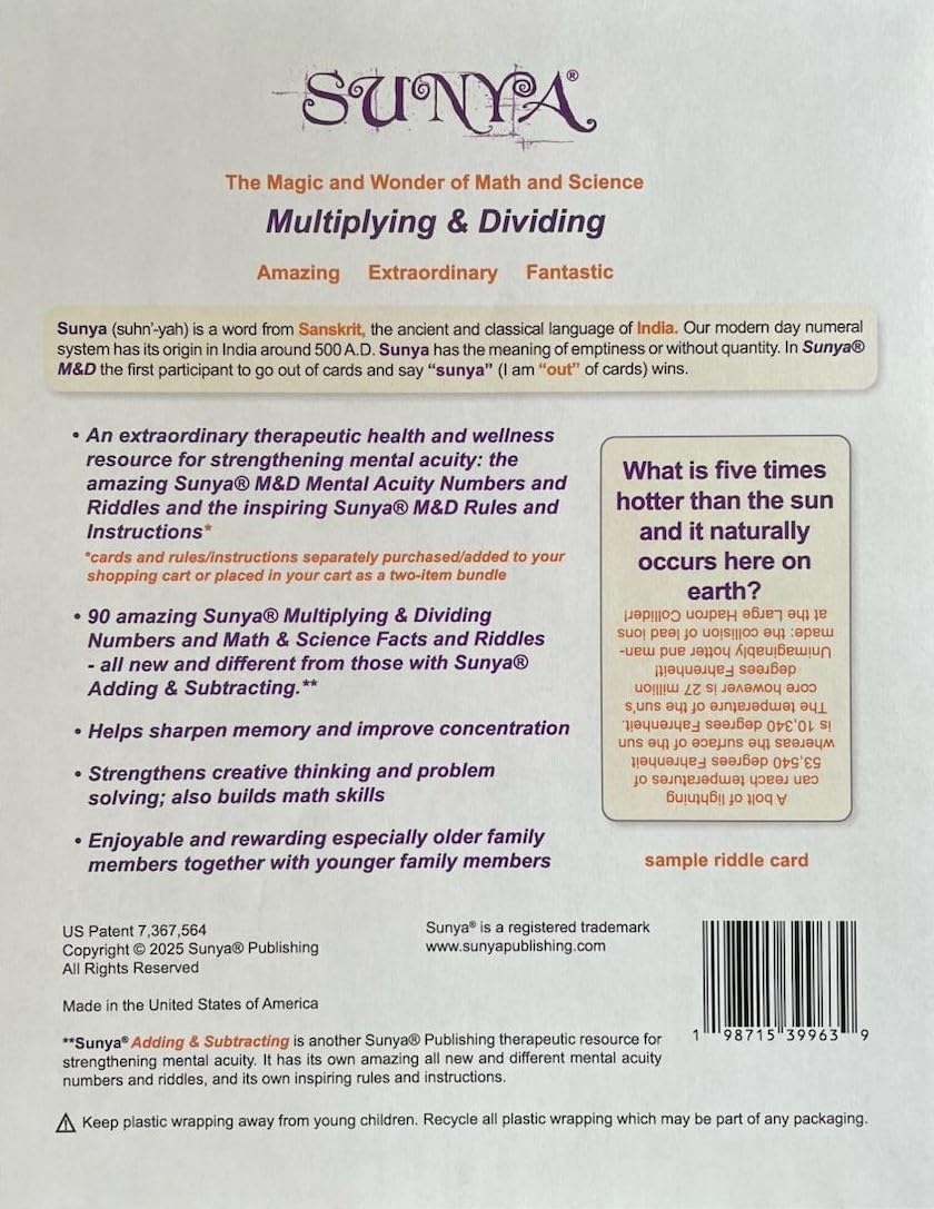 Snapklik.com : Sunya M&D Mental Acuity Model For "Sunya The Magic And Wonder Of Math And Science ...