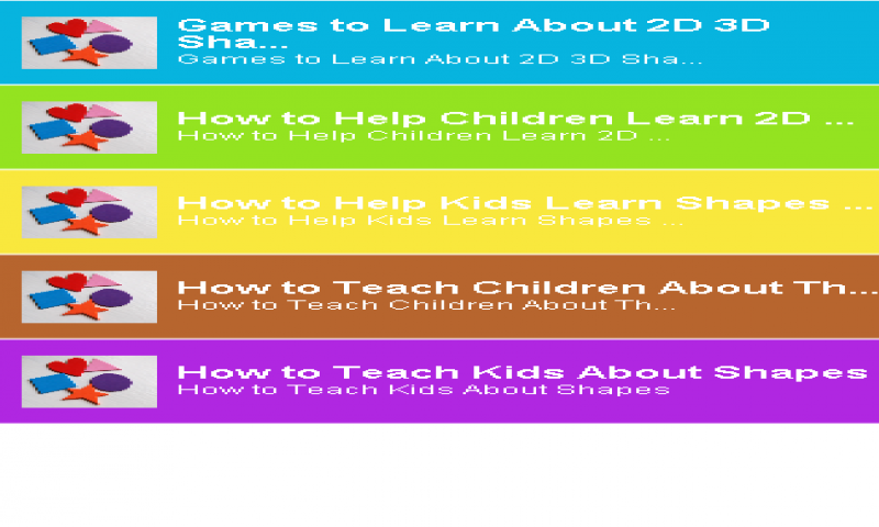 Shapes for Kids - App on the Amazon Appstore