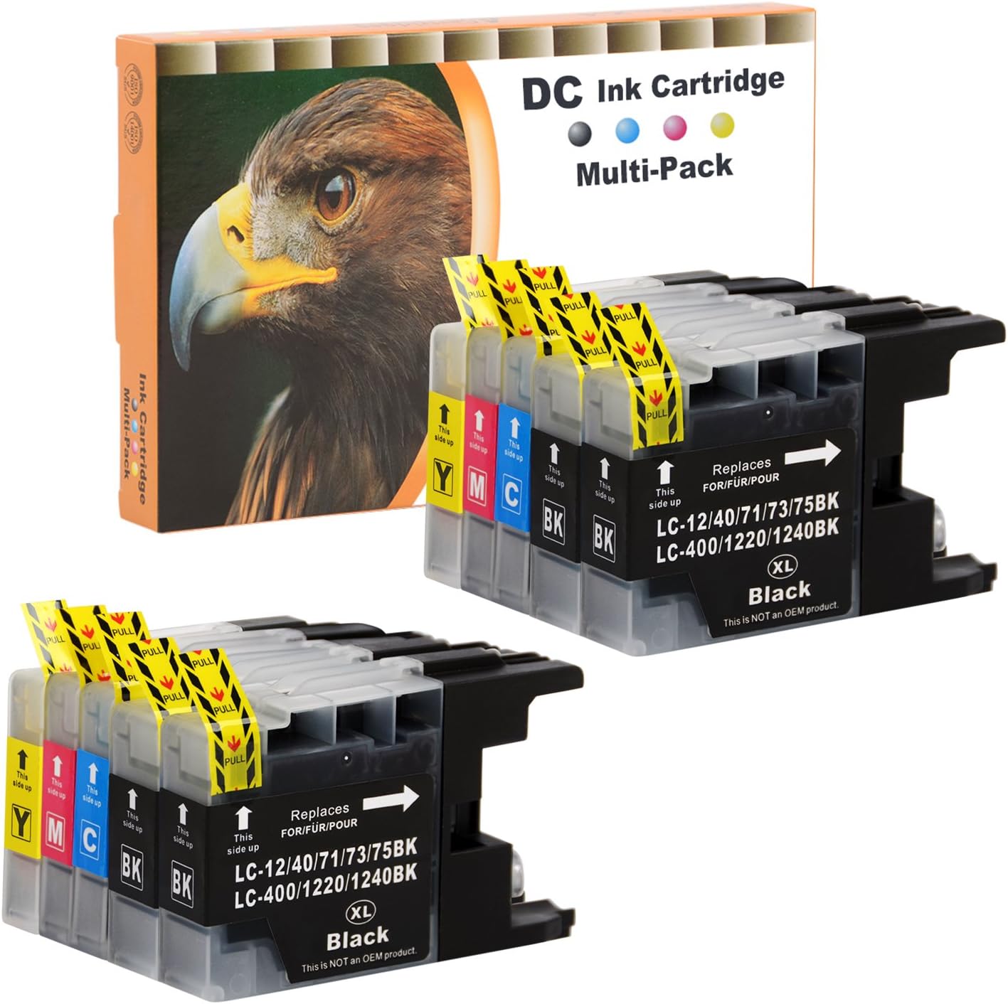 D&C Compatible Ink Cartridge for Brother LC-1220 LC-1240 XL for Brother ...