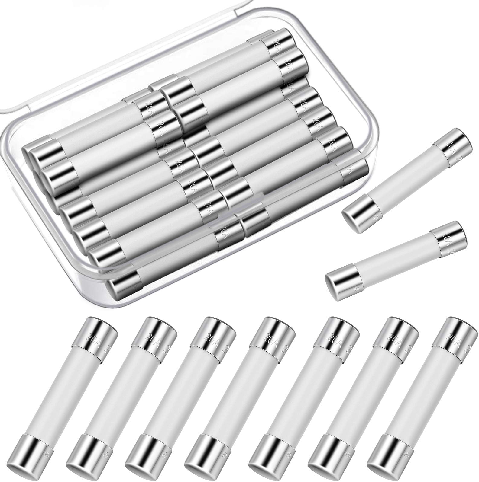 Amazon.com: Frienda Microwave Fuse 20 Amp Ceramic Fuse Slow Blow ...