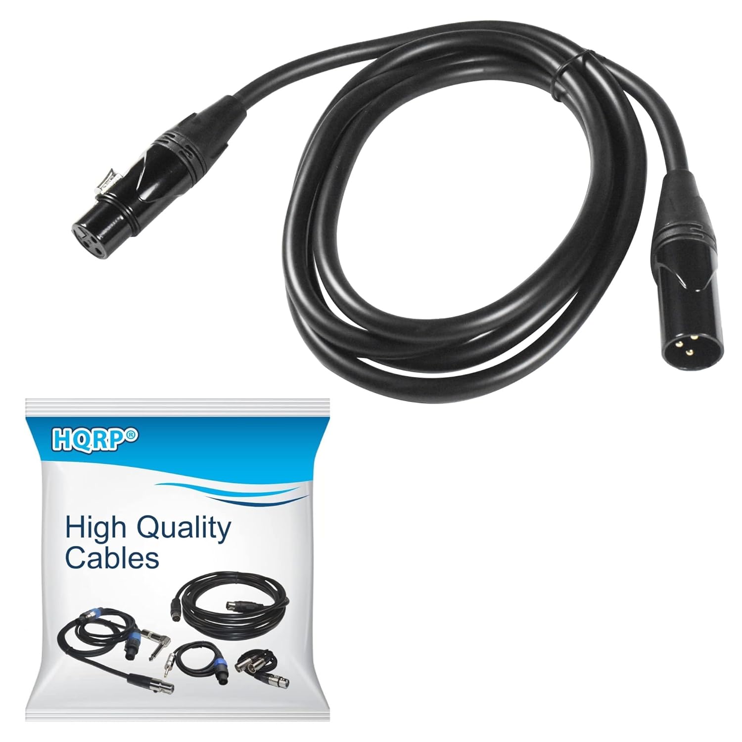 Amazon.com: HQRP XLR to XLR Cable 6 Feet, 3-Pin XLR Male to 3-Pin XLR ...