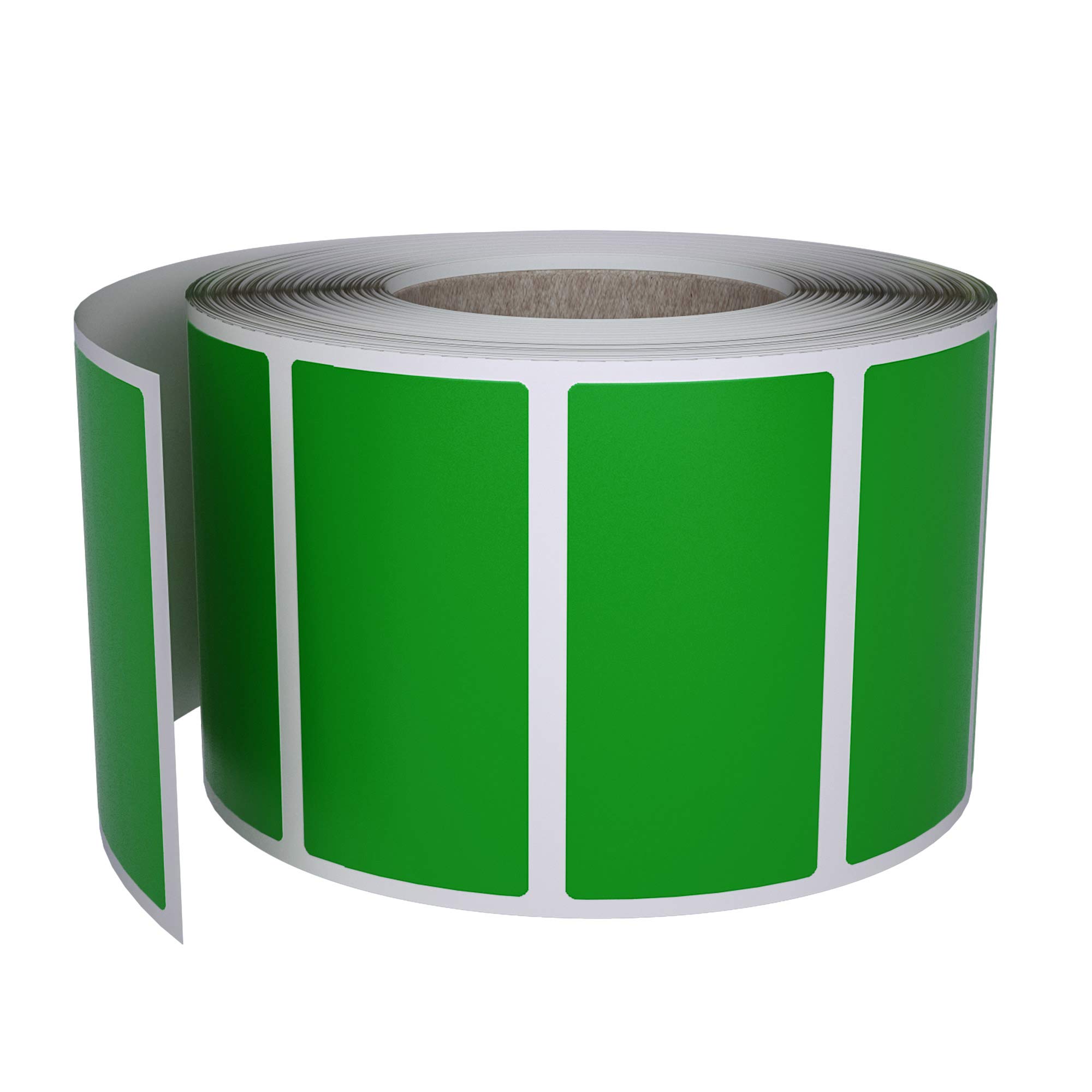 Rectangular Green Sticker Labels Rolls 4cm x 2cm (40mm x 19mm ...