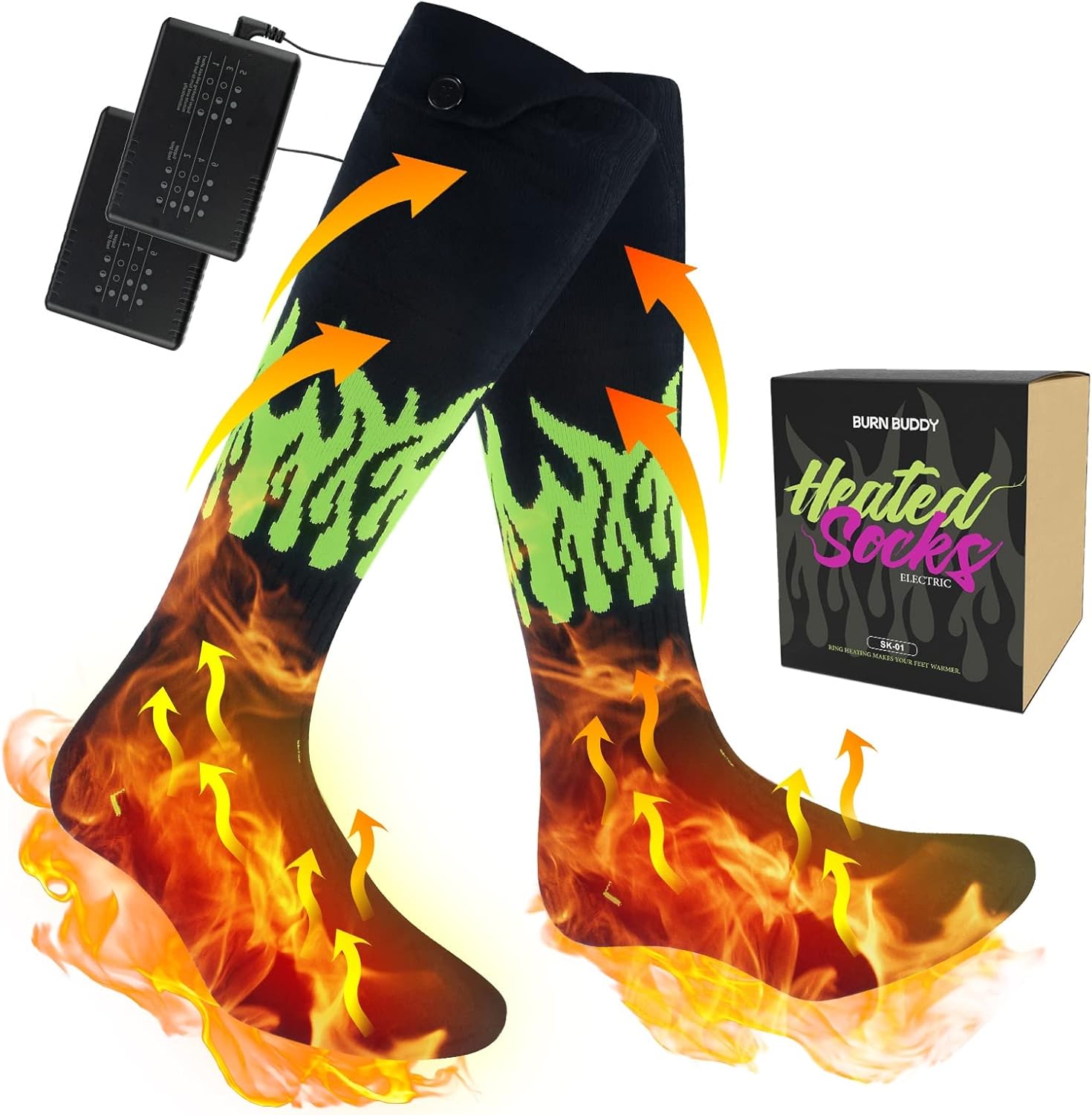 Heated Socks, Electric Heated Socks for Men and Women Winter Thermal ...
