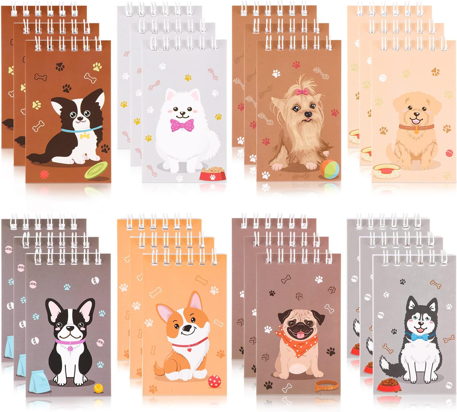 Amazon.com : 24 Pack Mini Dog Notepads Small Notebooks for Kids Dog ...