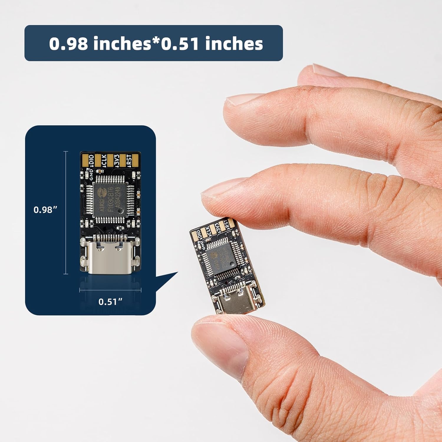 LuatOS Programador y depurador USB C DAPLink para MCU ARM Cortex-M, reemplazo del emulador del ...